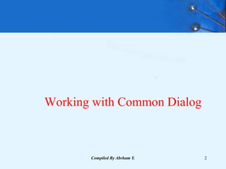 CH3.6.pdf work with common dialog control and menus | PDF