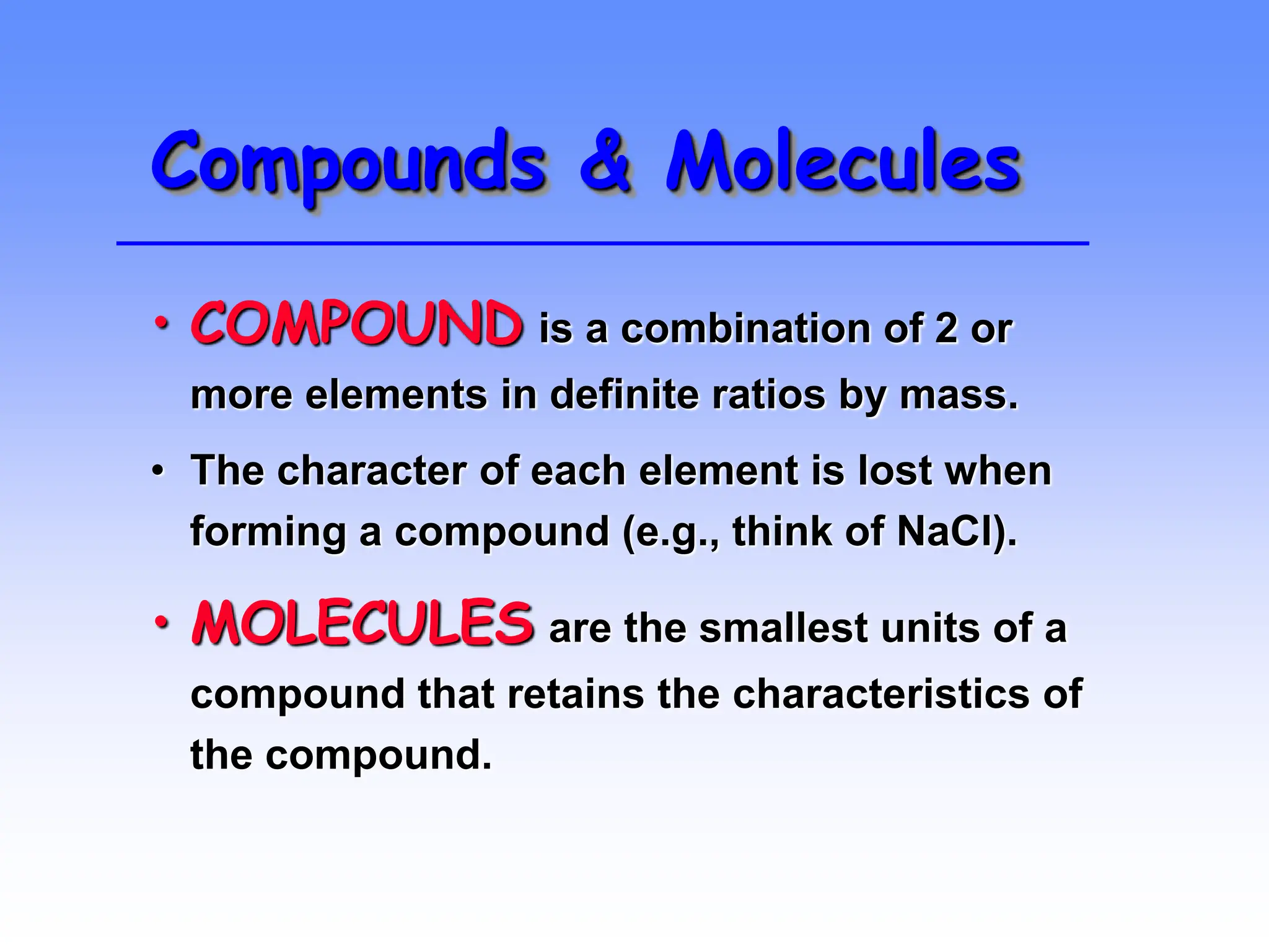 molecules and compounds-structure and reactivity | PPT