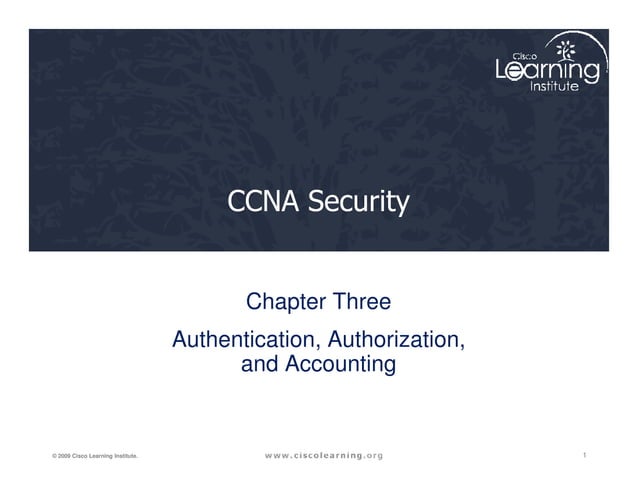 Ch3 Authentication Authorization And Accounting Pdf