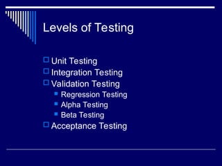 ch3.ppt ppt of chapter 3 software testing | PPT