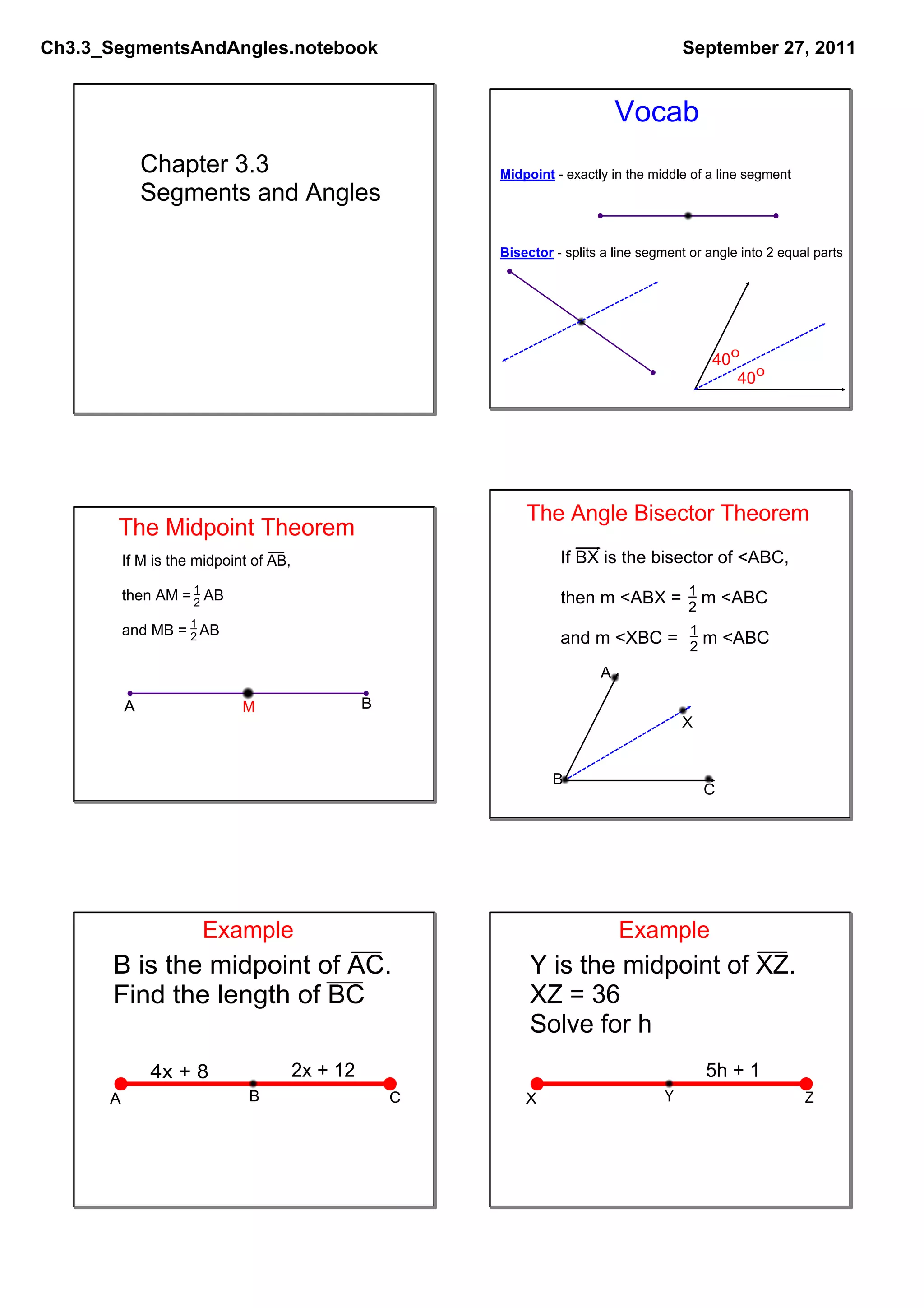 Ch3.3 Segments and Angles | PDF