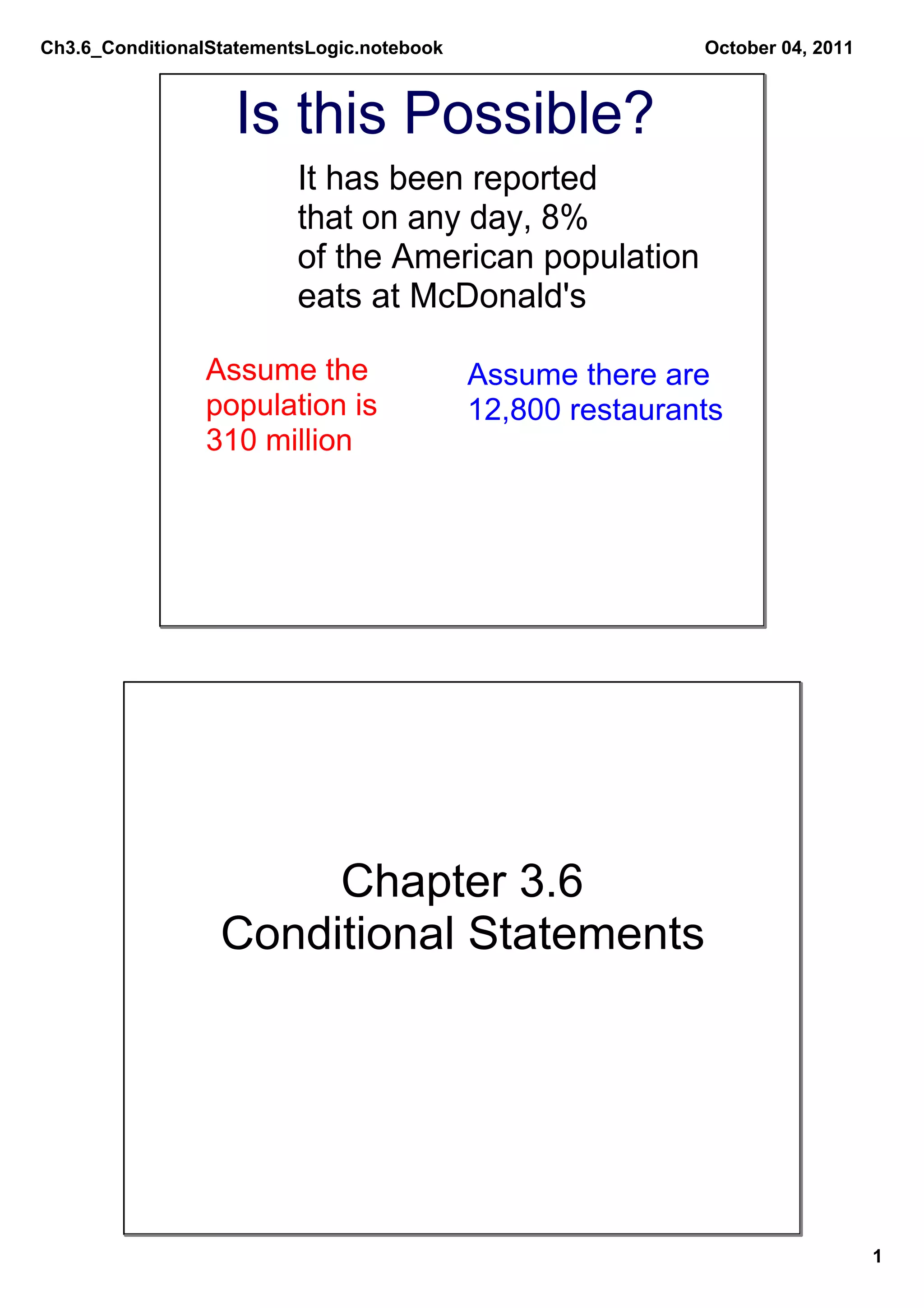 Ch3.6 Conditional Statements | PDF