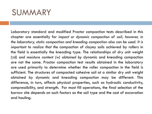 CHAPTER 3 - COMPACTION WORKS OF SOILS | PPT