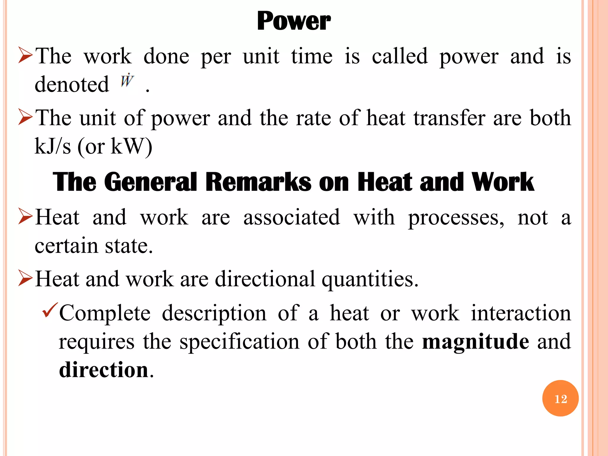 Ch 3 energy transfer by work, heat and mass | PDF