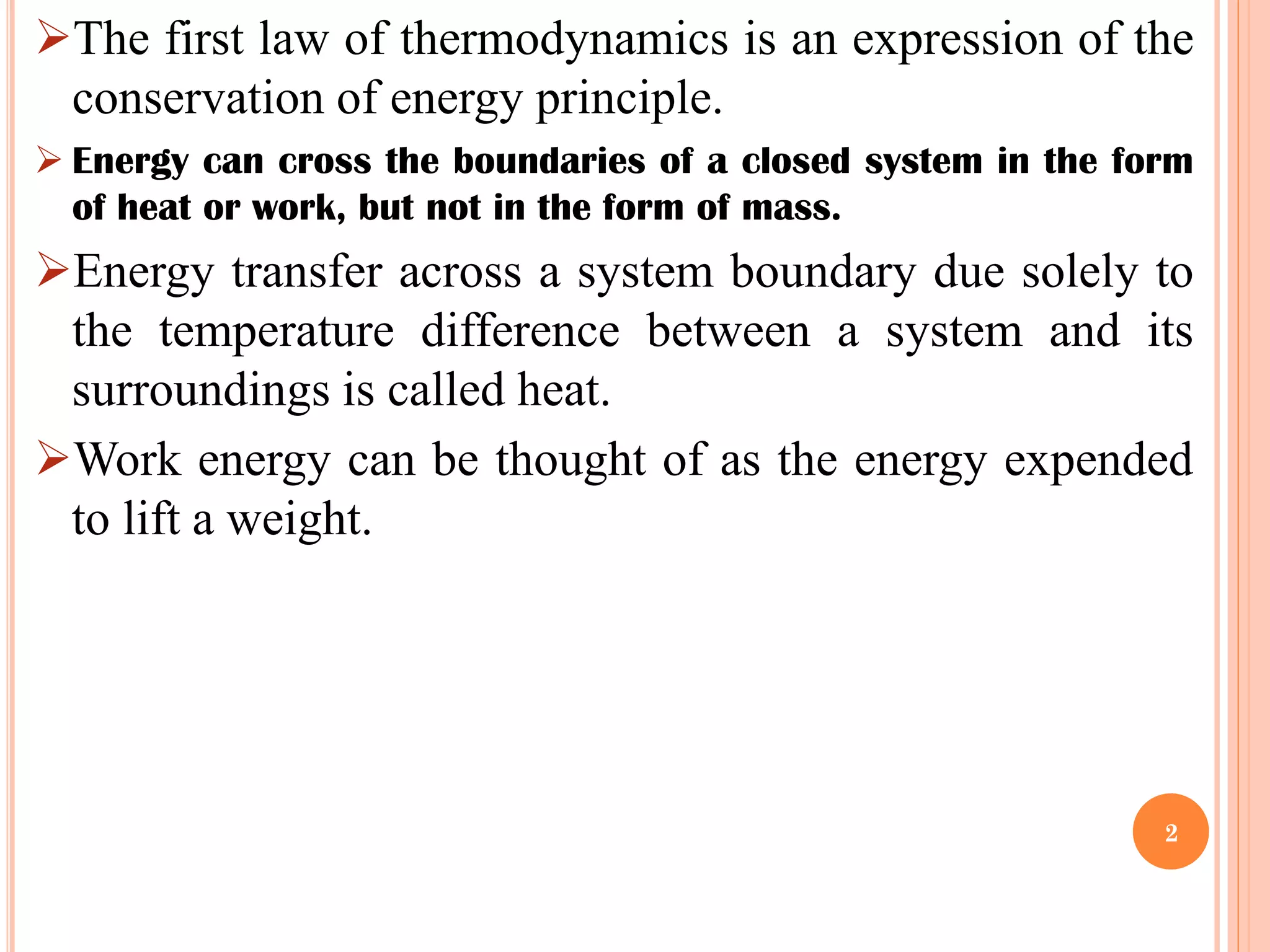 Ch 3 energy transfer by work, heat and mass | PDF