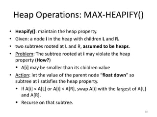 Algorithms - "heap sort" | PPTX