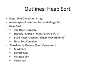 Algorithms - "heap sort" | PPTX | Programming Languages | Computing