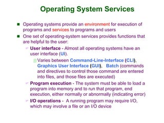 ch3 - operating system structures.ppt | Operating Systems | Computer ...