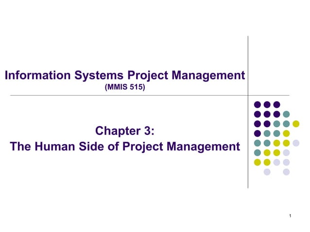 CH 3- The Human Side of Project Management.ppt | Business ...
