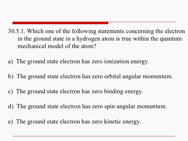 Hydrogen Atom Ground State Of Hydrogen Atom