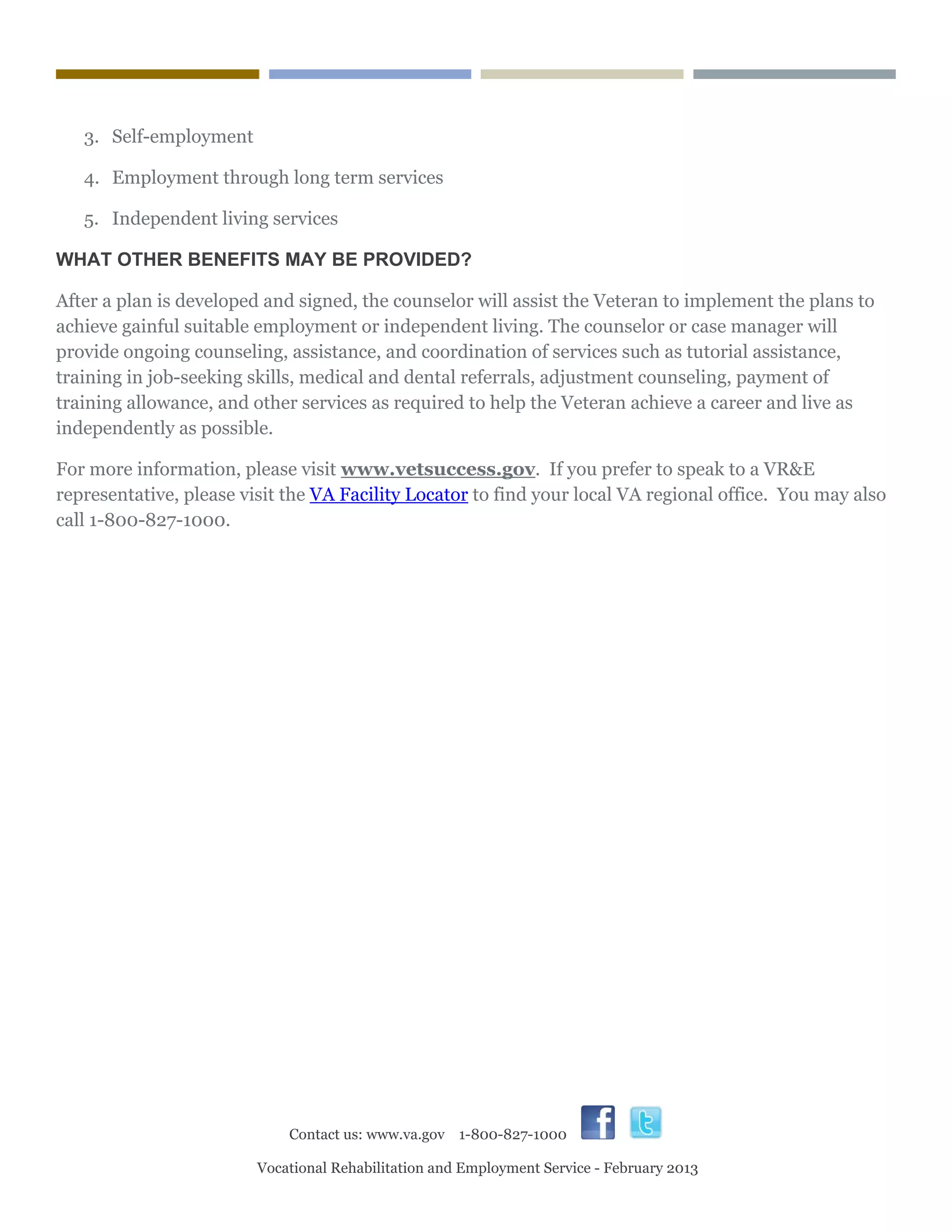 Ch31 factsheet | PDF