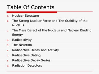 Ch 31 Nuclear Physics and Radioactivity | PPT