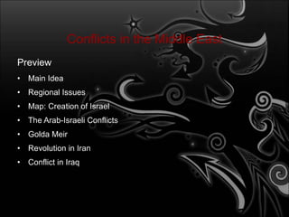 Arab Isreal conflicts | PPT