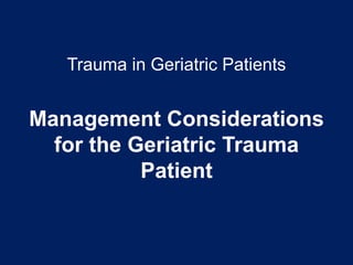 Chapter 36 Multisystem Trauma & Trauma in Special Populations.ppt