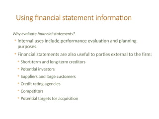 Ch3 Accounting Financial Statements Ratio Analysis | PPTX