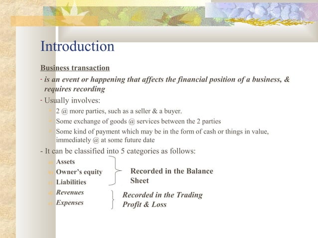 Ch 3 accounting equation & classification | PPT