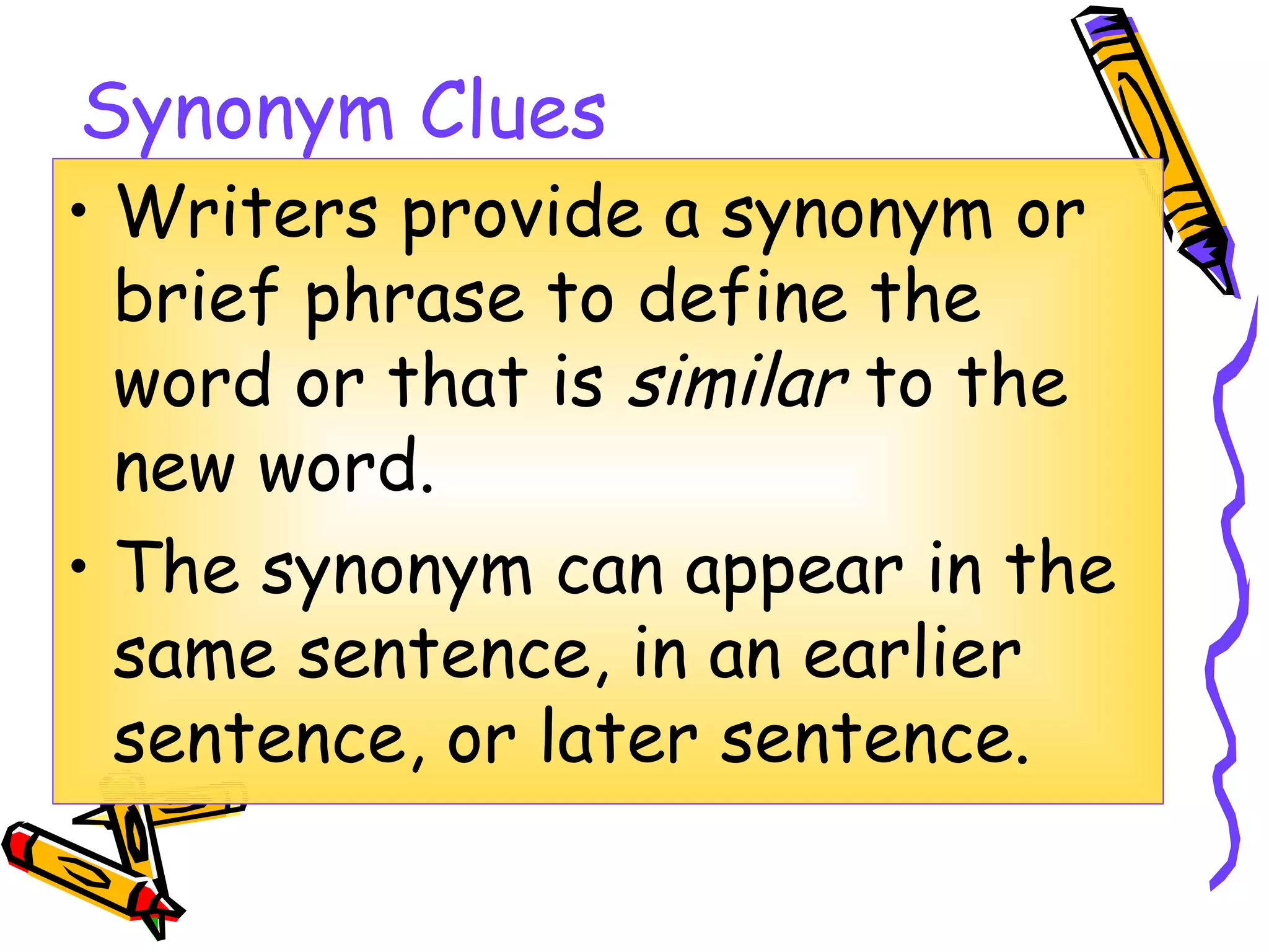 Building Vocabulary Using Context Clues | PPT