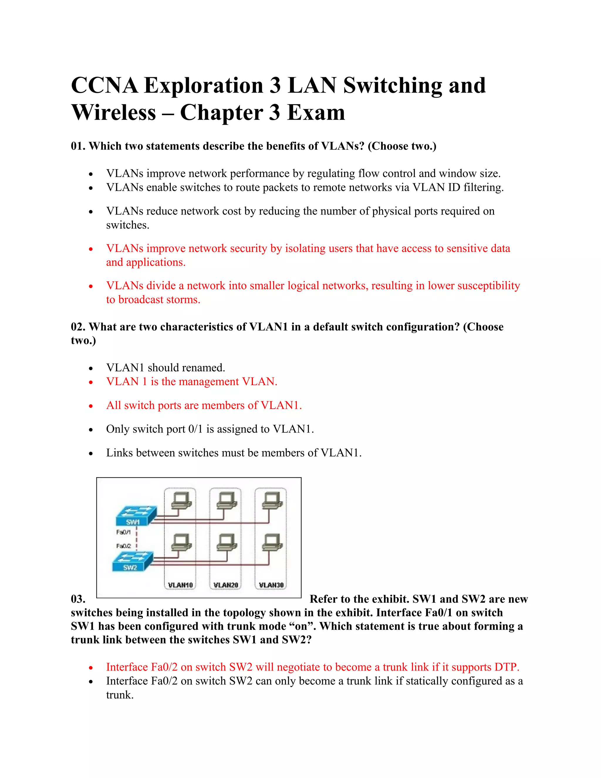 Ch3 ccna exploration 3 lan switching and wireless | PDF