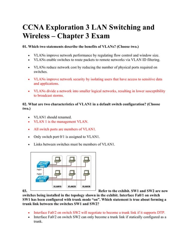 Ch3 ccna exploration 3 lan switching and wireless | PDF