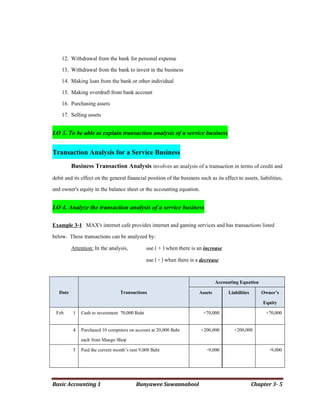 Business Transaction Analysis