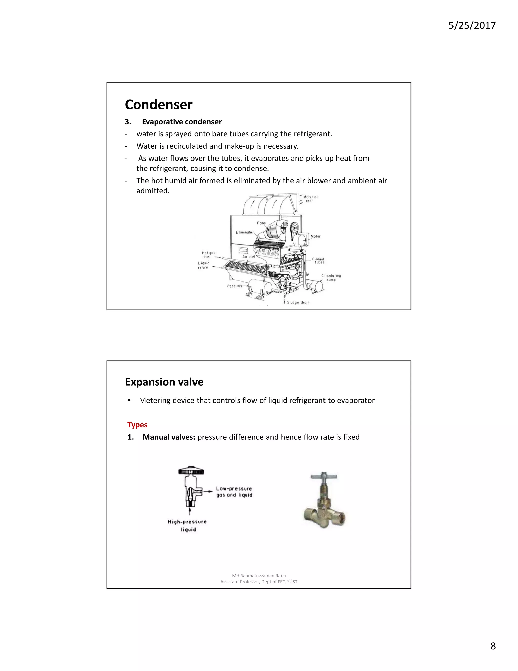 Components of Vapor Compression Refrigeration System | PDF