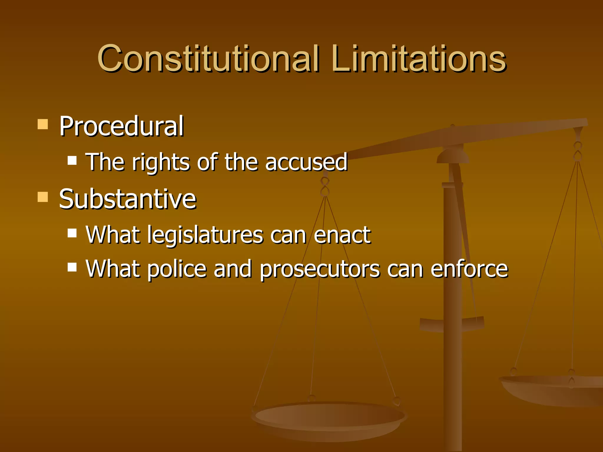 Ch 3 Constitutional Limitations on the Prohibition of Criminal Conduct ...