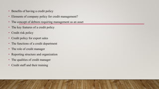Chapter 3 credit policy..................... | PDF