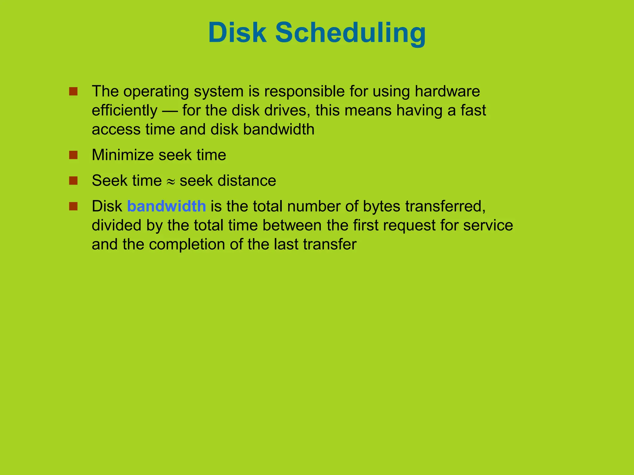 Disk Scheduling Ppt