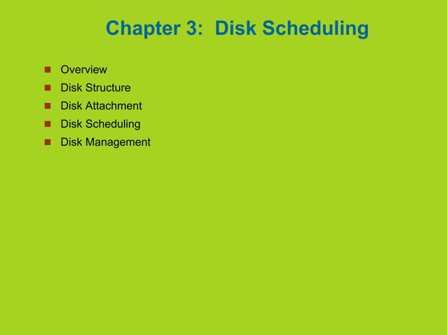 Disk Scheduling | PPT