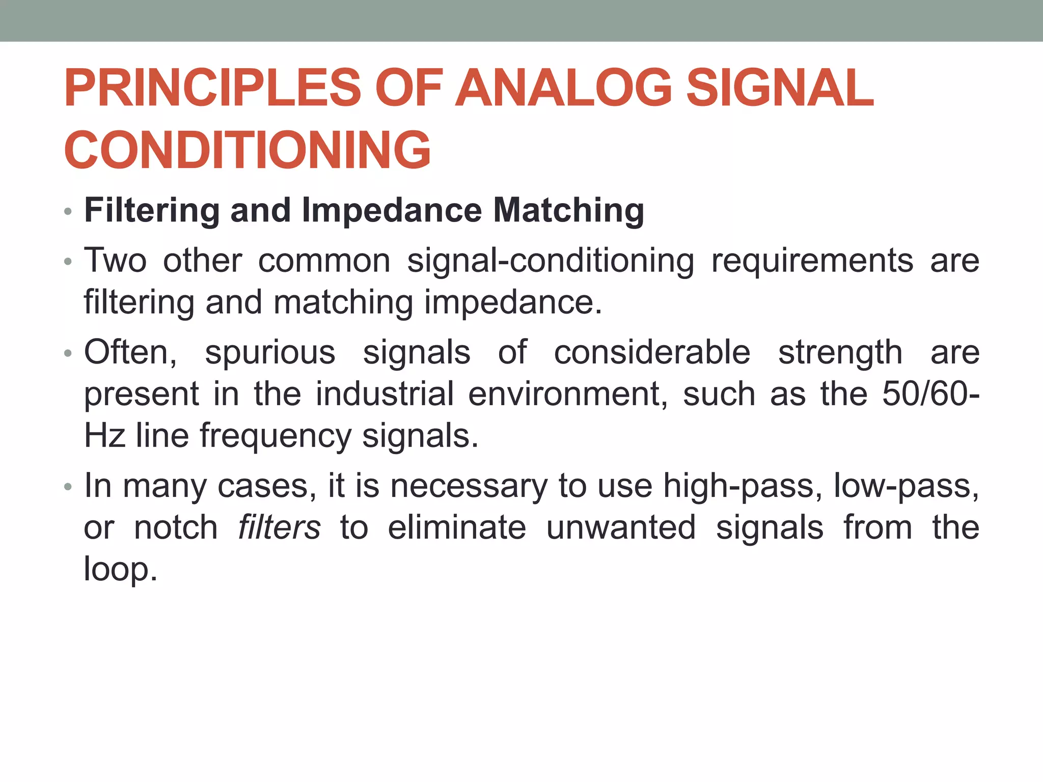 Analog signal Conditioning | PDF