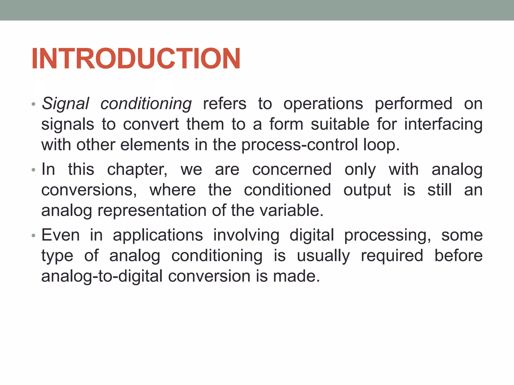 Analog signal Conditioning | PDF