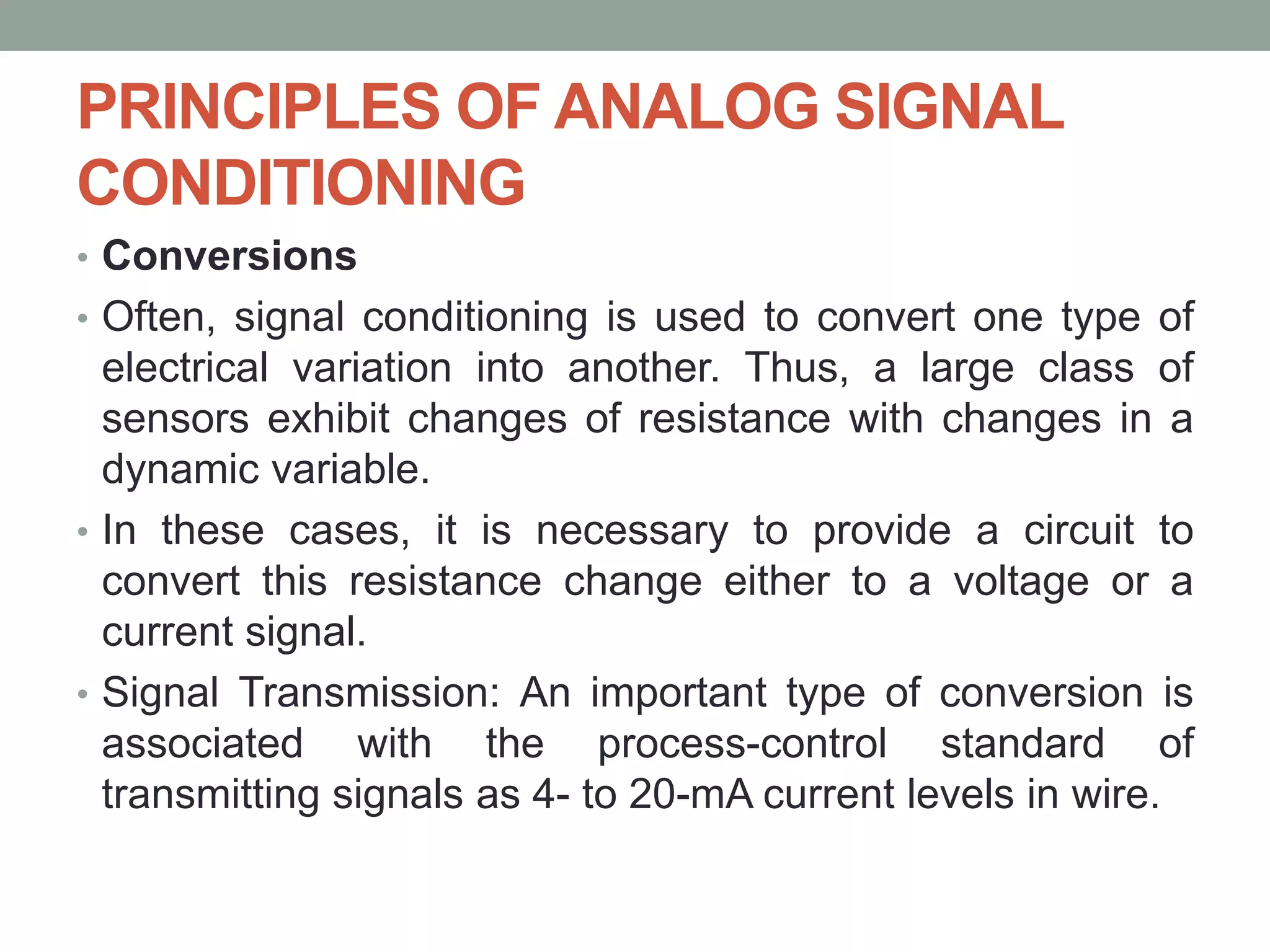 Analog signal Conditioning | PDF