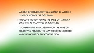 Ch 3 forms of government.pptx for clASS 6 | PPTX