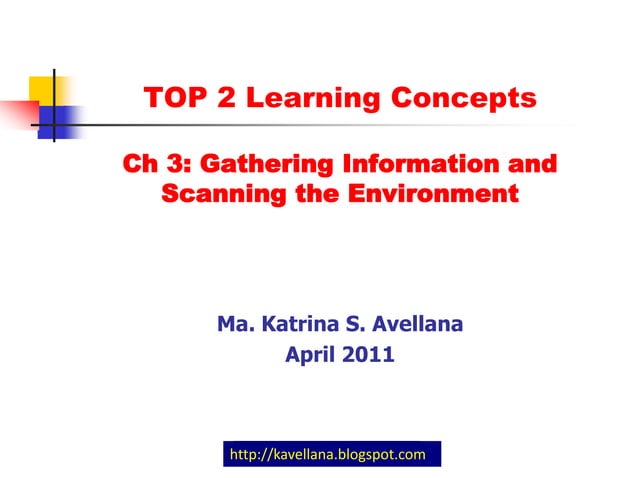 Ch3 gathering information and scanning the environment avellana | PPTX | Business Administration ...
