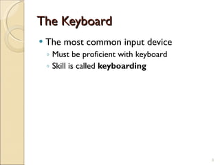 Ch3 input devices. | PPT
