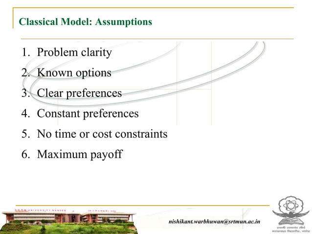 itmis decision making models | PPT