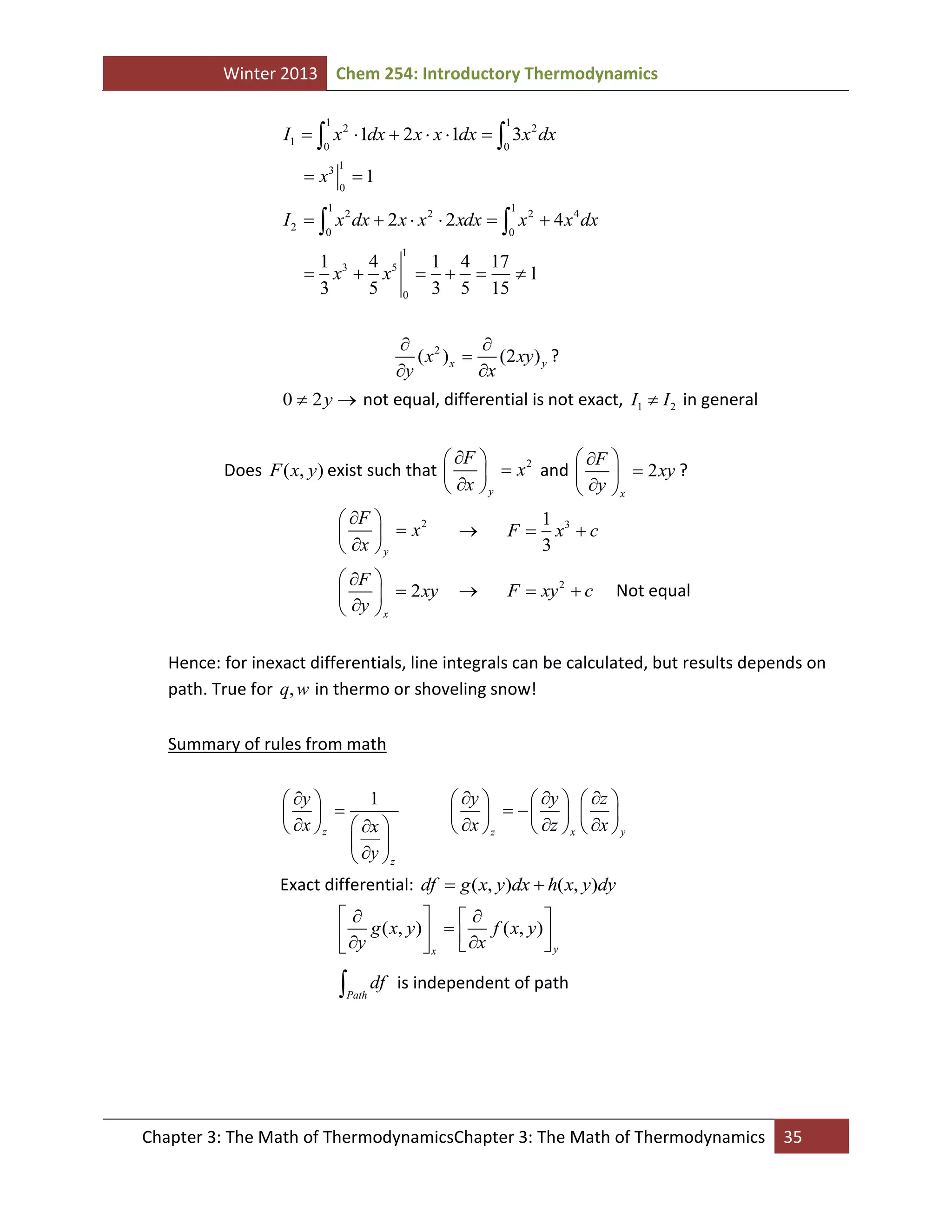 Ch 3 math_of_thermodynamics | PDF