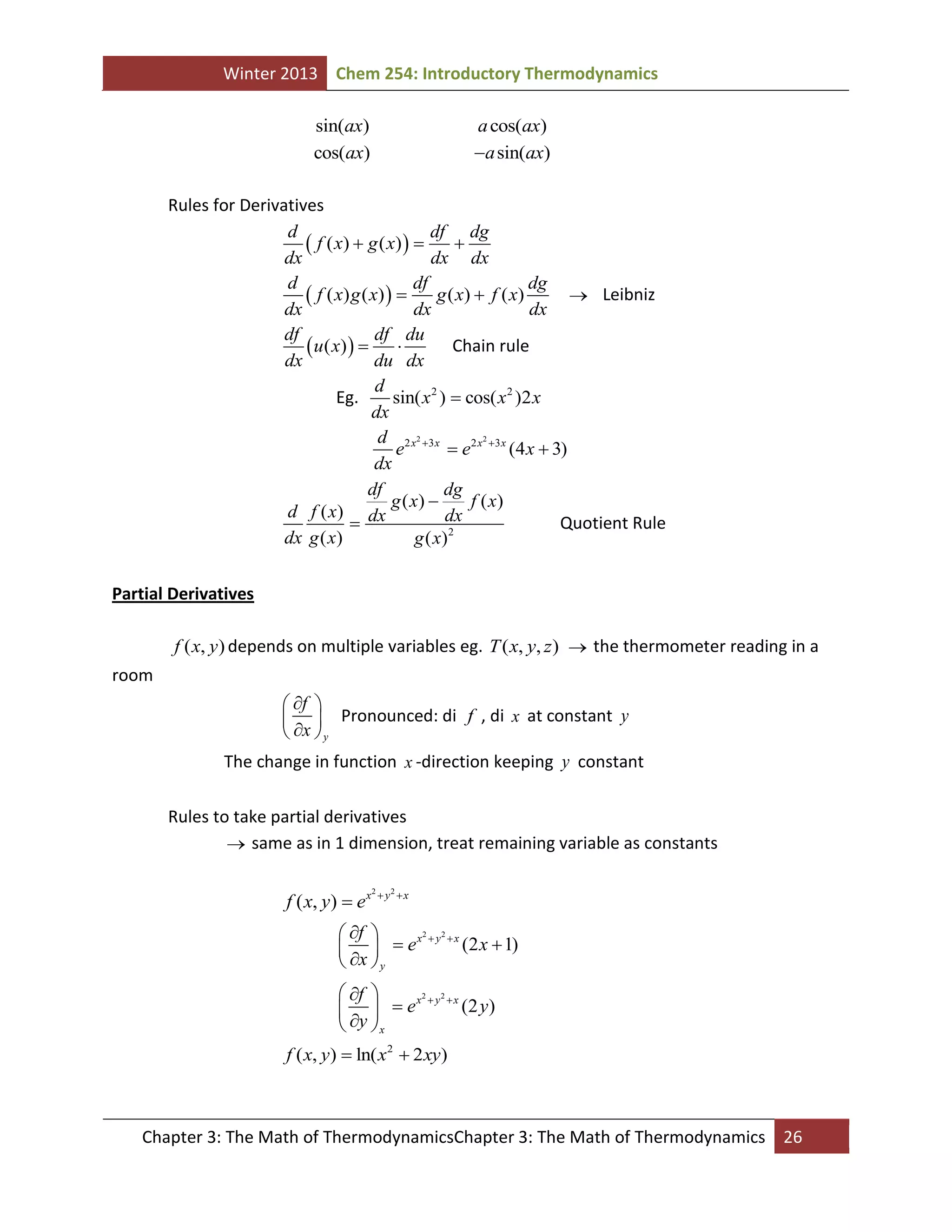 Ch 3 math_of_thermodynamics | PDF