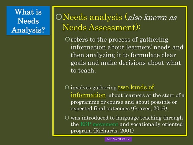 Ch 3 Needs Analysis.ppt