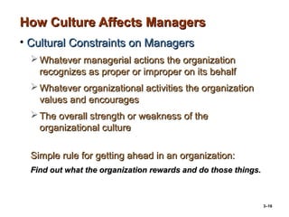 Organizational Culture and Environment -The Constraints | PPT