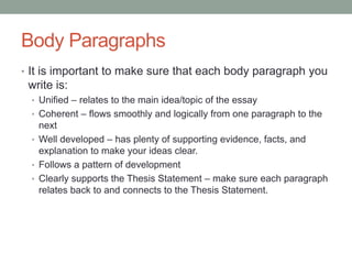 Arranging an Essay | PPTX