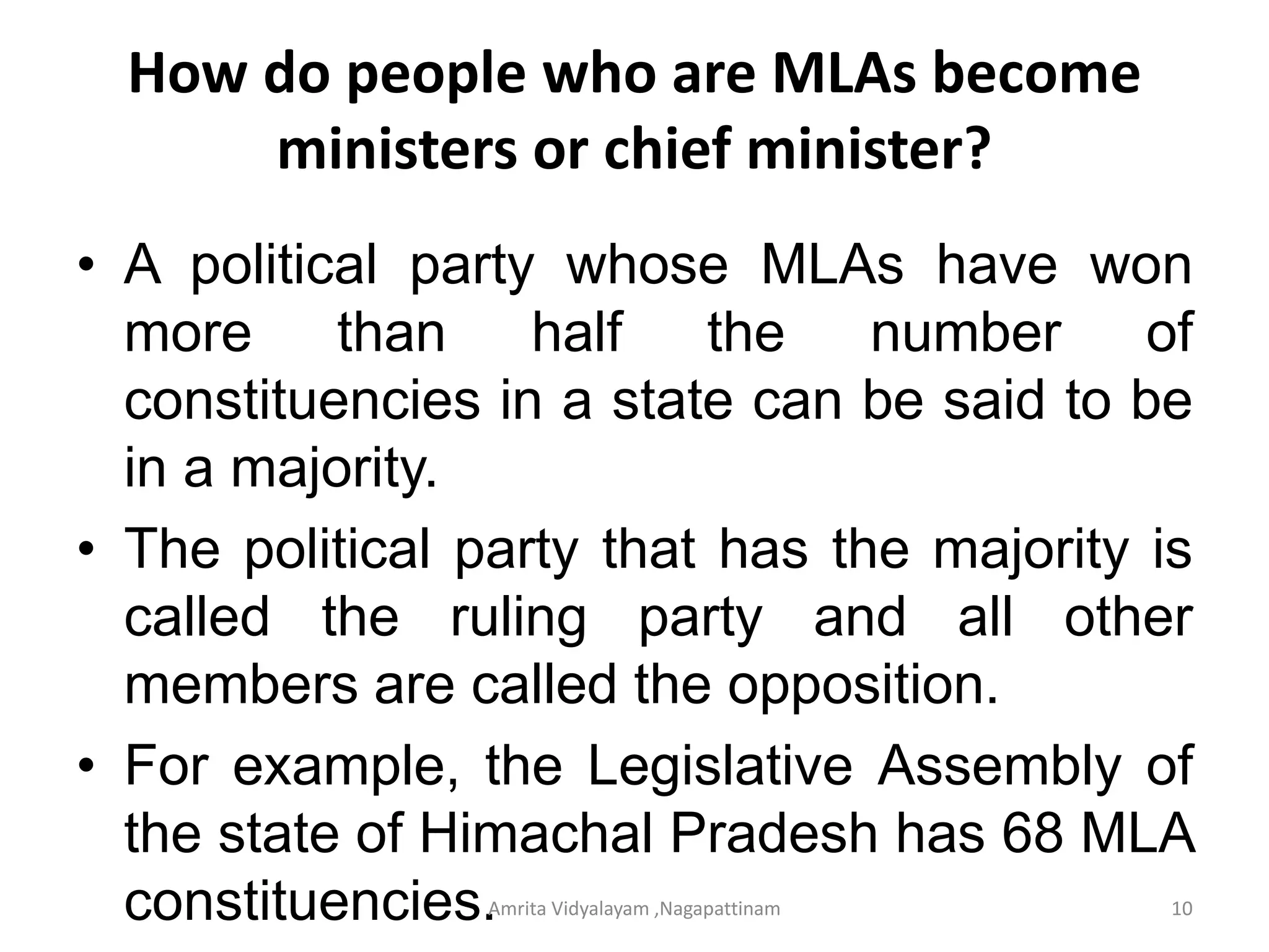 Class 7 -Political Science-Chapter 3-part 1-How the State Government ...