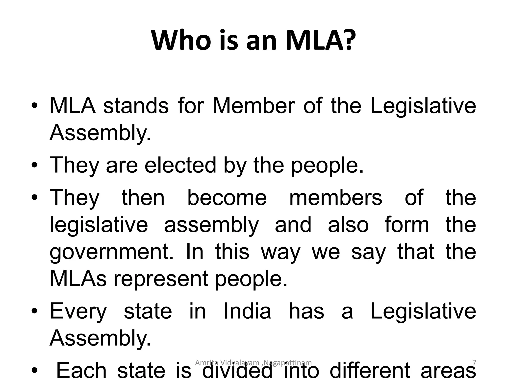 Class 7 -Political Science-Chapter 3-part 1-How the State Government ...