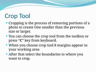 CH3 PHOTOSHOP TOOLBOX photoshop is the best desing tool | PPT