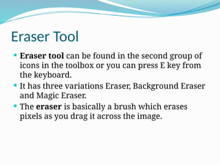 CH3 PHOTOSHOP TOOLBOX photoshop is the best desing tool | PPT