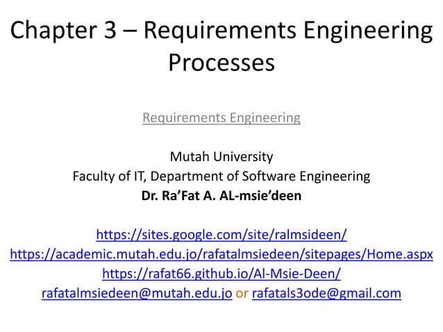 Requirements Engineering Processes | PPTX | Operating Systems | Computer Software and Applications