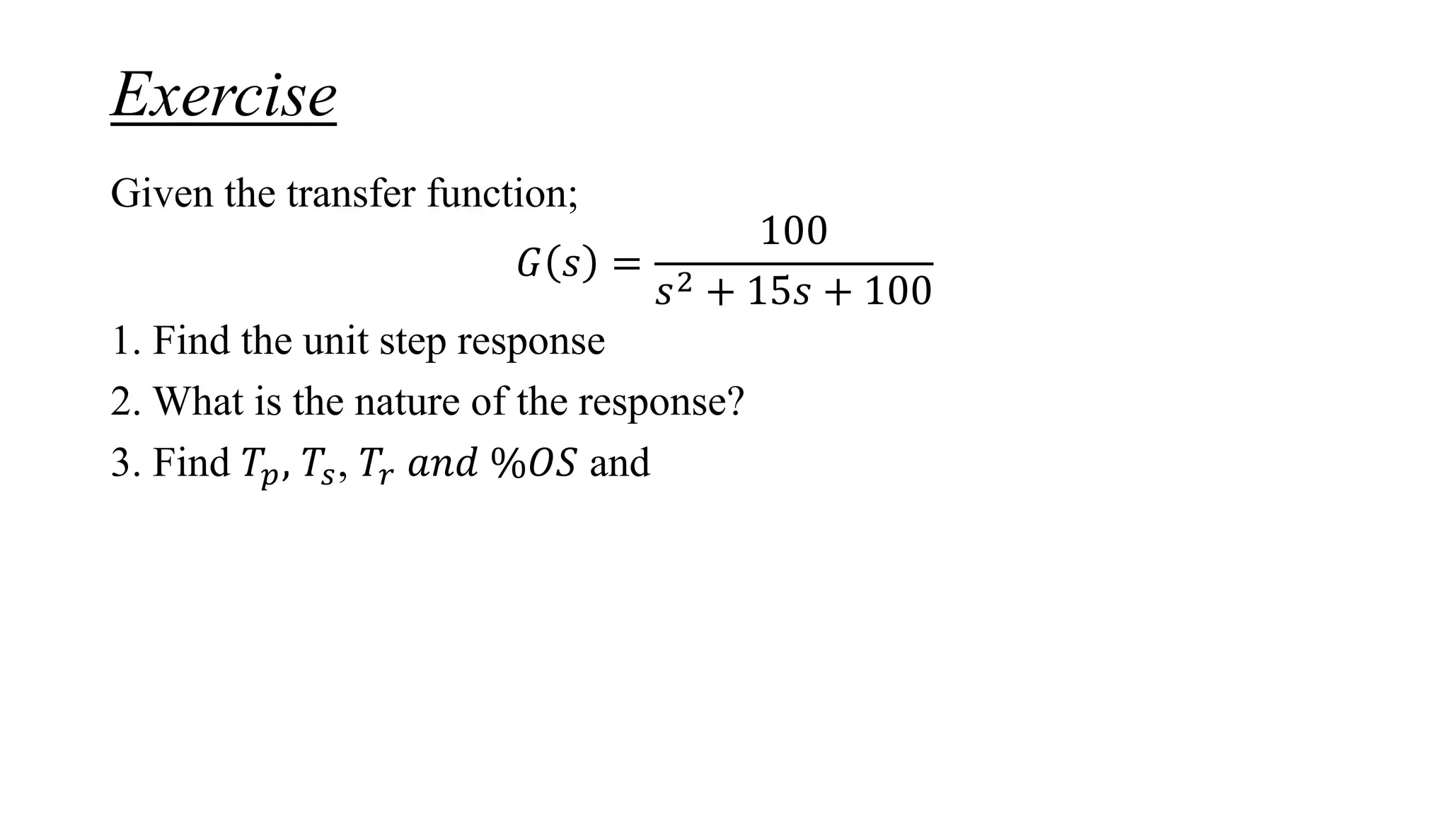 Transient and Steady State Response - Control Systems Engineering | PDF