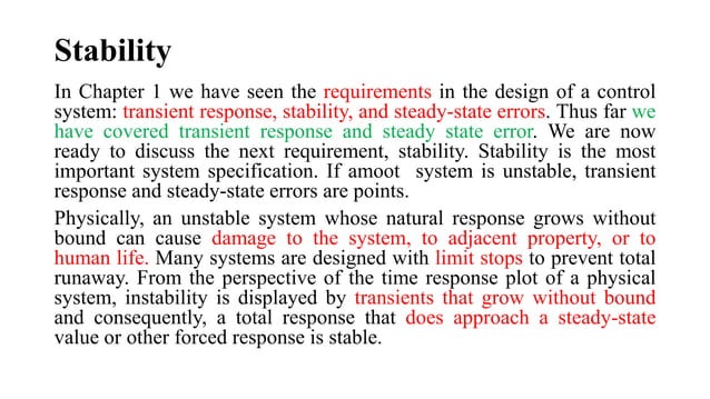 Transient and Steady State Response - Control Systems Engineering | PDF ...