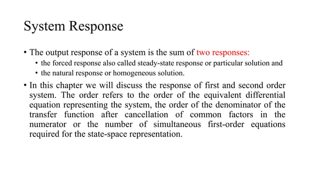 Transient and Steady State Response - Control Systems Engineering | PDF ...