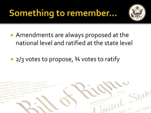 U.S. Government -- Chapter 3, Section 2 "Methods of Formal Constitutional Amendment" | PPT